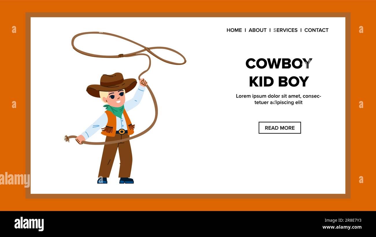 Cowgirl cowboy girl child Stock Vector Images - Alamy