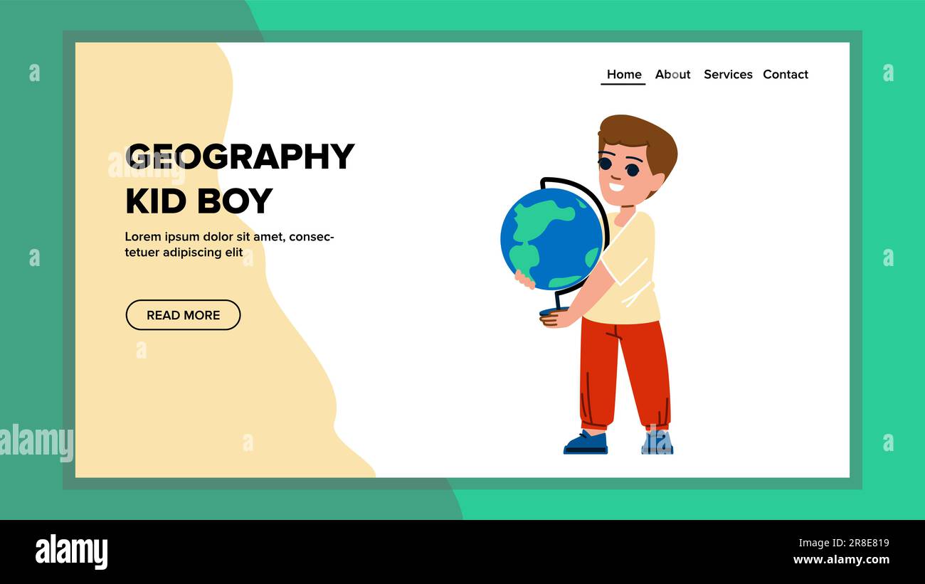 geography kid boy vector Stock Vector Image & Art - Alamy