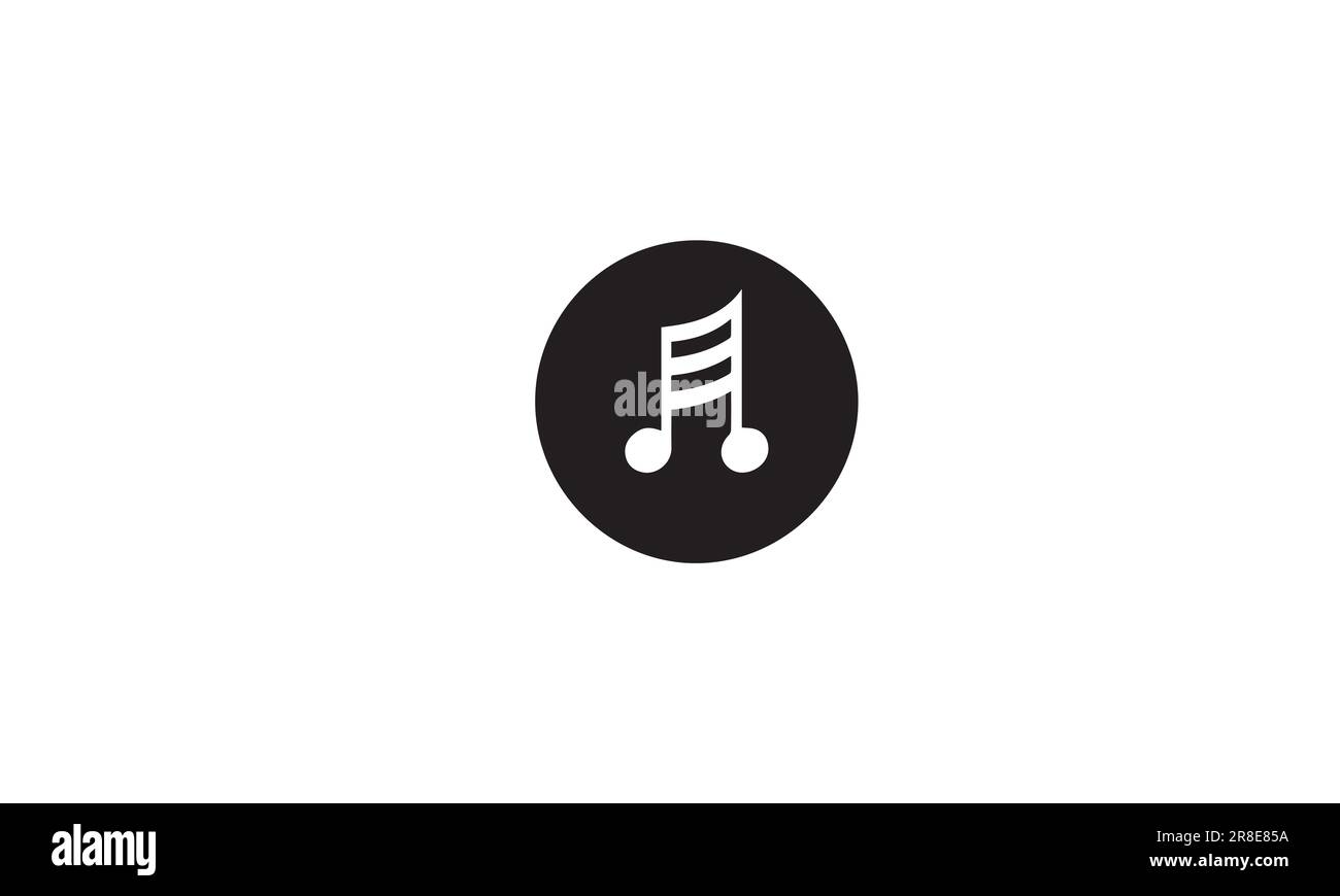 Music logo black simple flat icon on white background Stock Vector ... Music logo black simple flat icon on white background Stock Vector ...