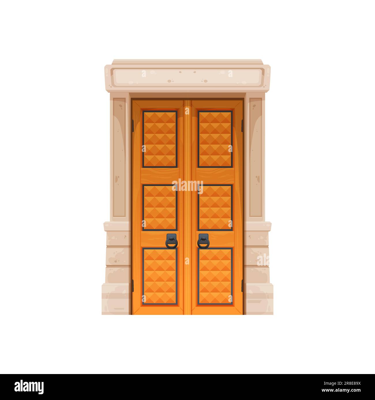 Double Door On House Cartoon