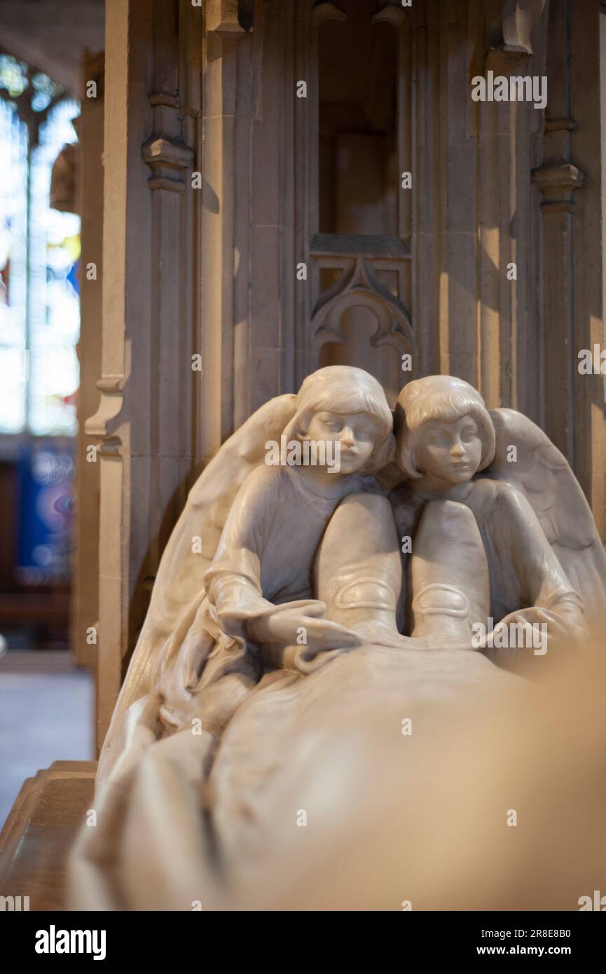 Carved Angels At Feet Of Bishop Lloyds Tomb St Nicholas Cathedral