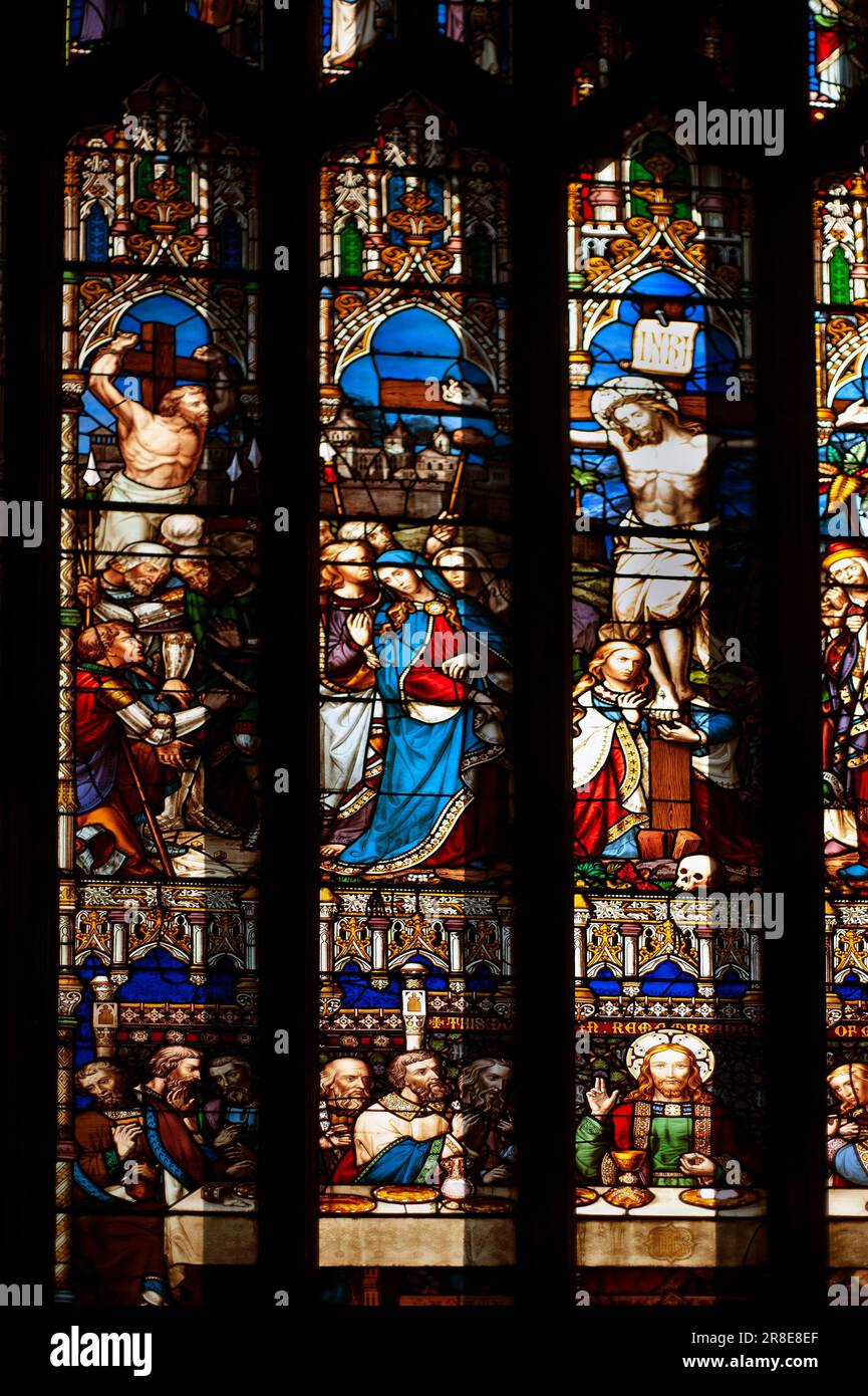 Stained glass window in St Nicholas Cathedral, Newcastle-upon-Tyne ...