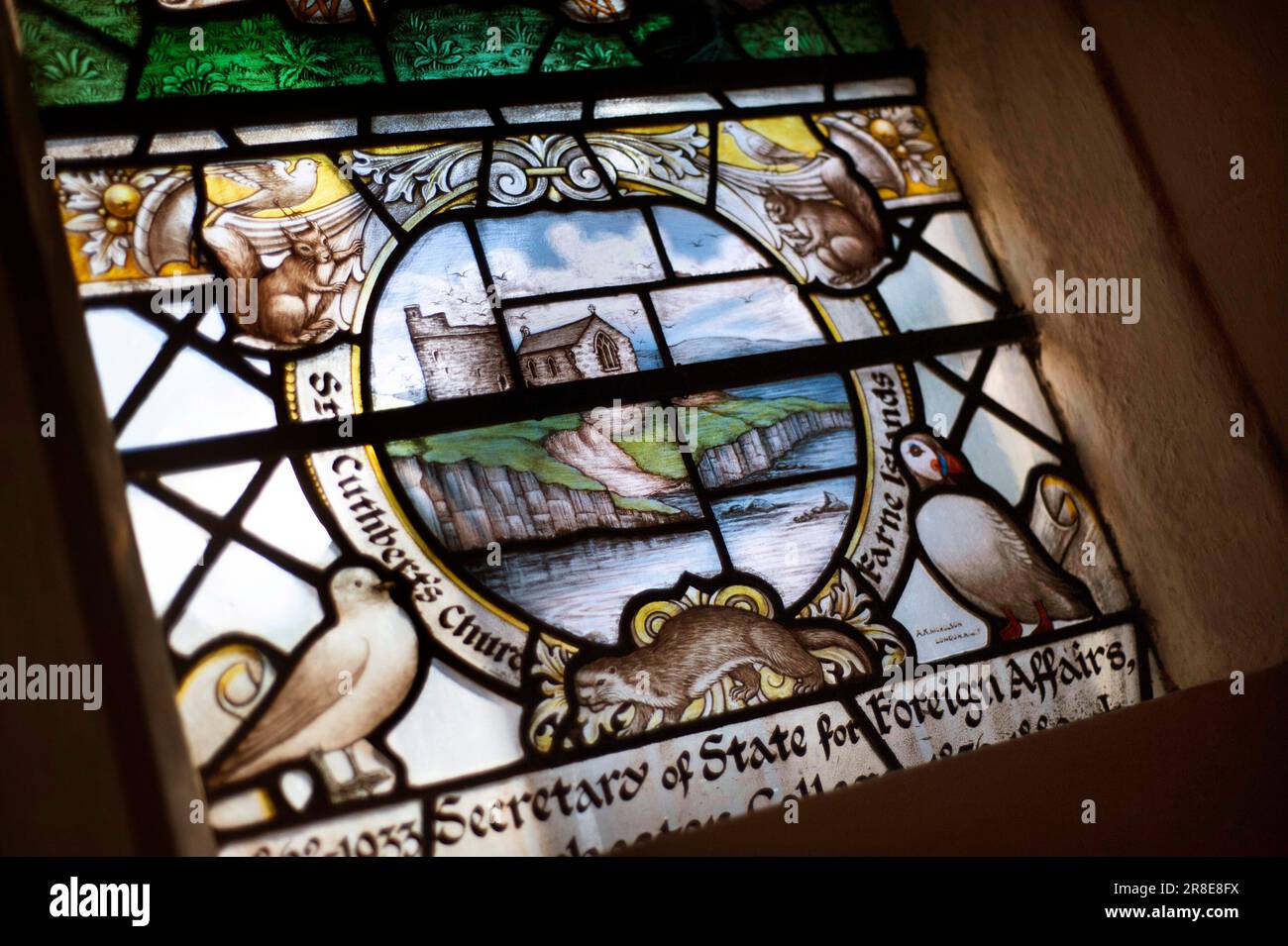 St Cuthbert’s Church on the Farne Islands depicted on the Viscount Grey ...