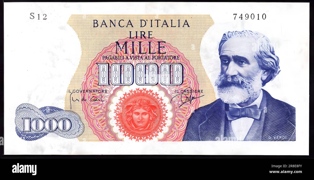 1000 lire note hi-res stock photography and images - Alamy
