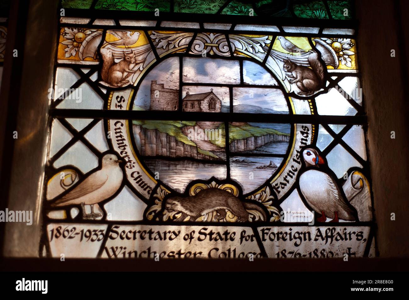 St Cuthbert’s Church on the Farne Islands depicted on the Viscount Grey ...