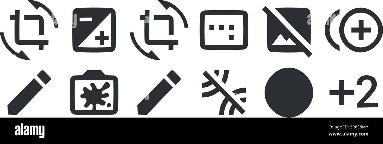 Set of 12 icons Image. Vector collection thin line Web icon. modern ...