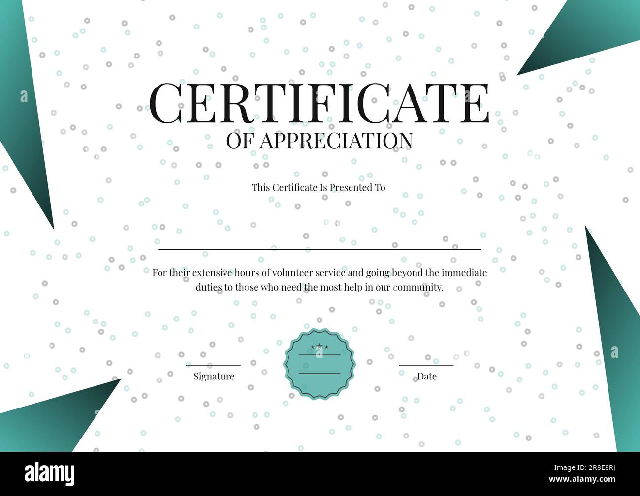 Illustration of certificate of appreciation, this certificate is ...