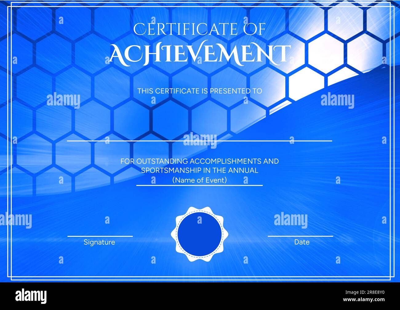 Illustration of certificate of achievement, this certificate is ...