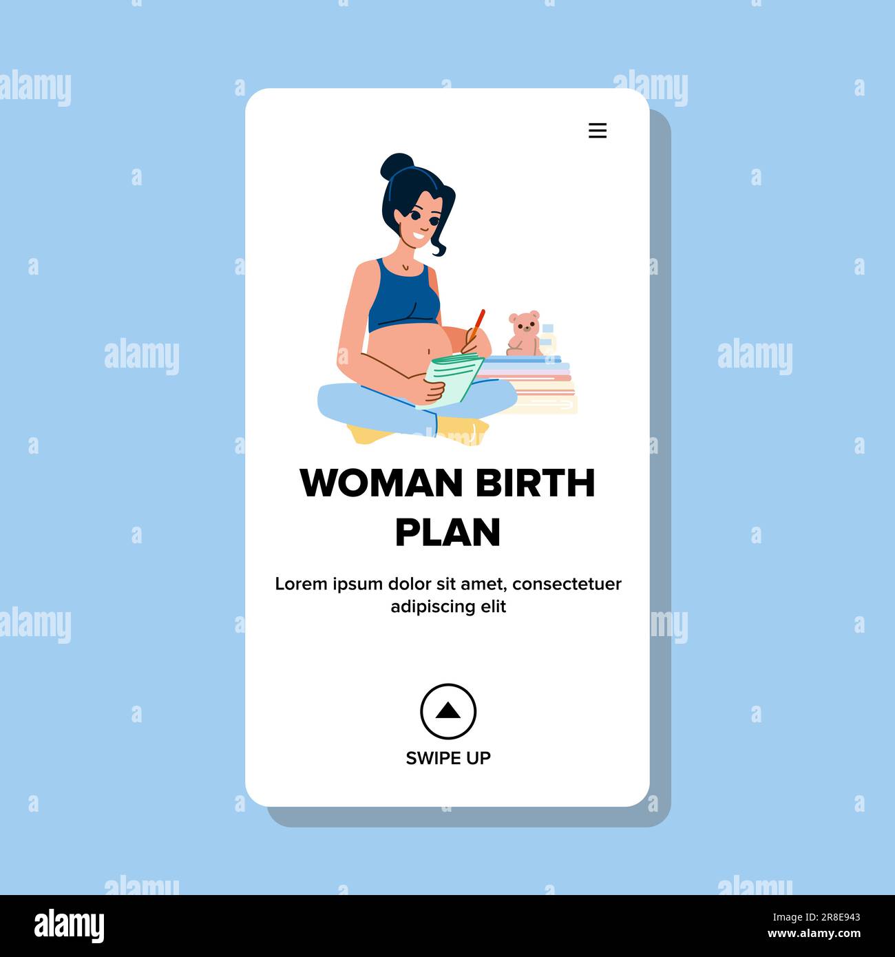 woman birth plan vector Stock Vector Image & Art - Alamy