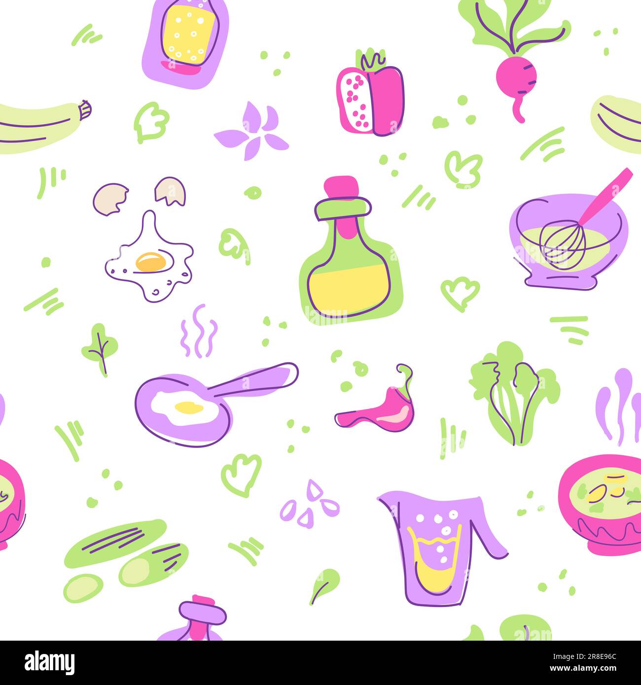 Pattern vegetables dishes Stock Vector Images - Alamy