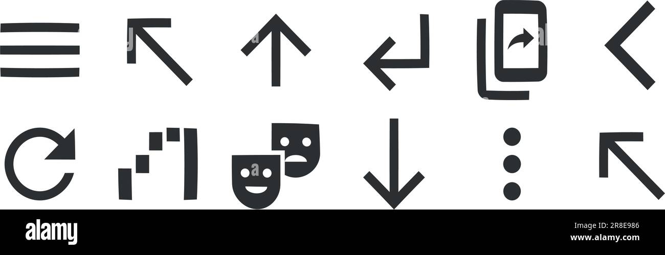 Set Of 12 Icons Maps Modern Thin Line Icons Outline Isolated Signs Linear Icons Set Thin