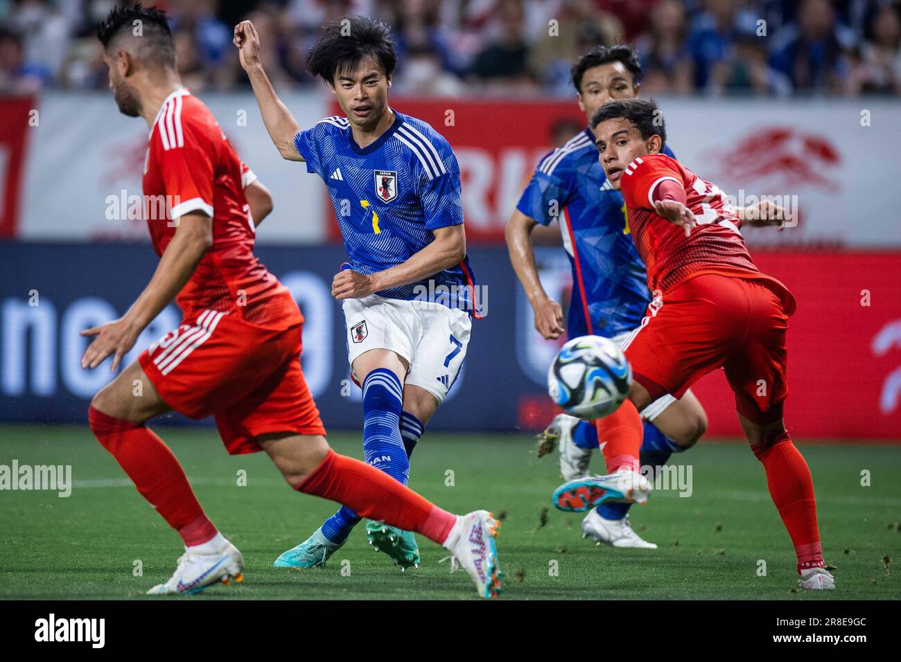 Japan's Kaoru Mitoma during the KIRIN Challenge Cup 2023 match between Japan 4-1 Peru at ...