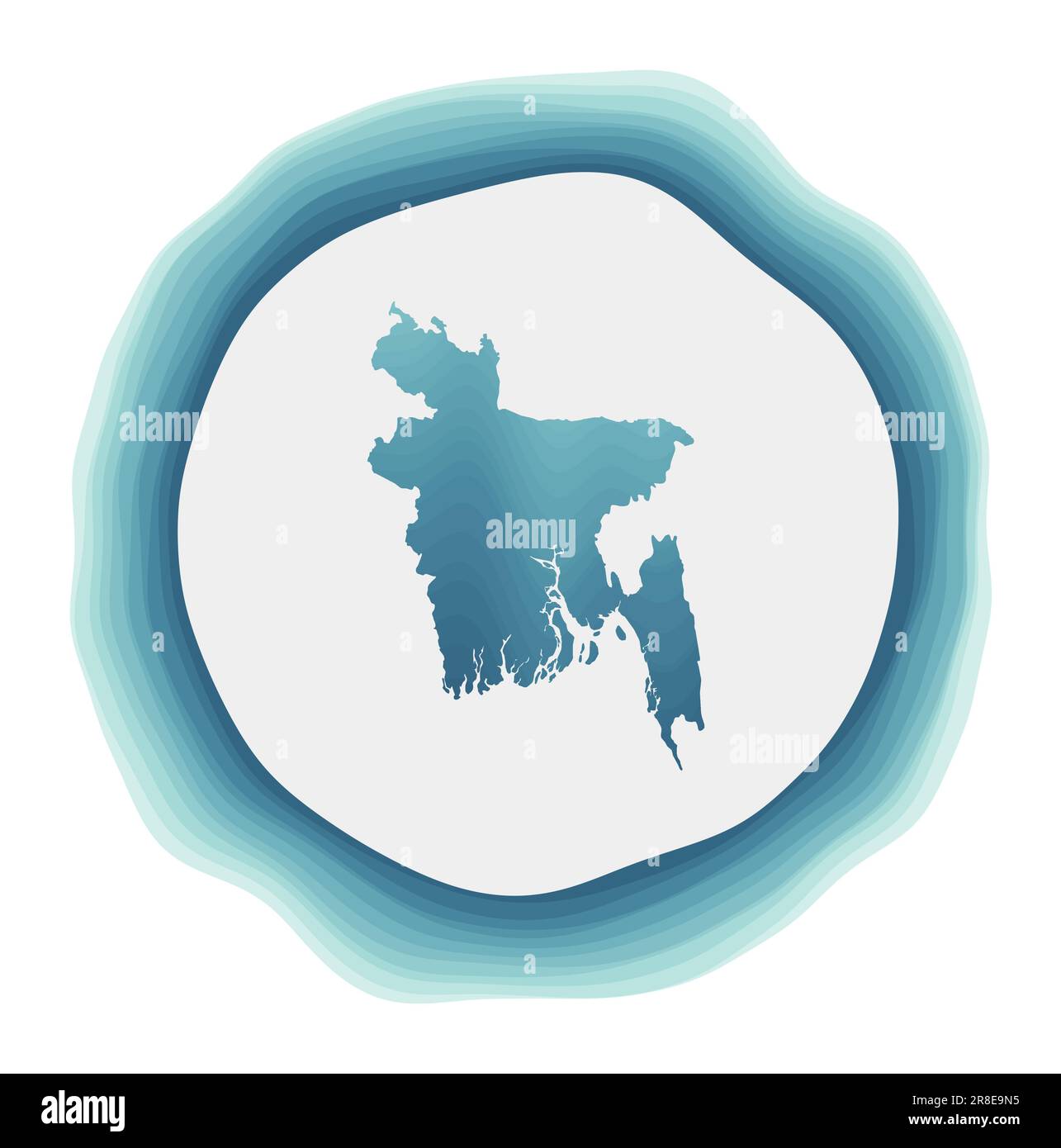 Bangladesh logo. Badge of the country. Layered circular sign around ...