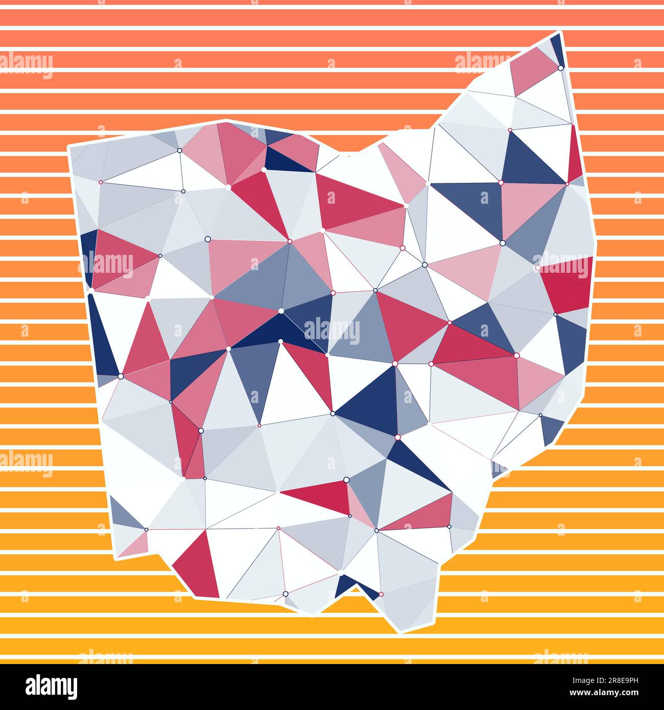 Ohio vector illustration. Ohio design on gradient stripes background ...