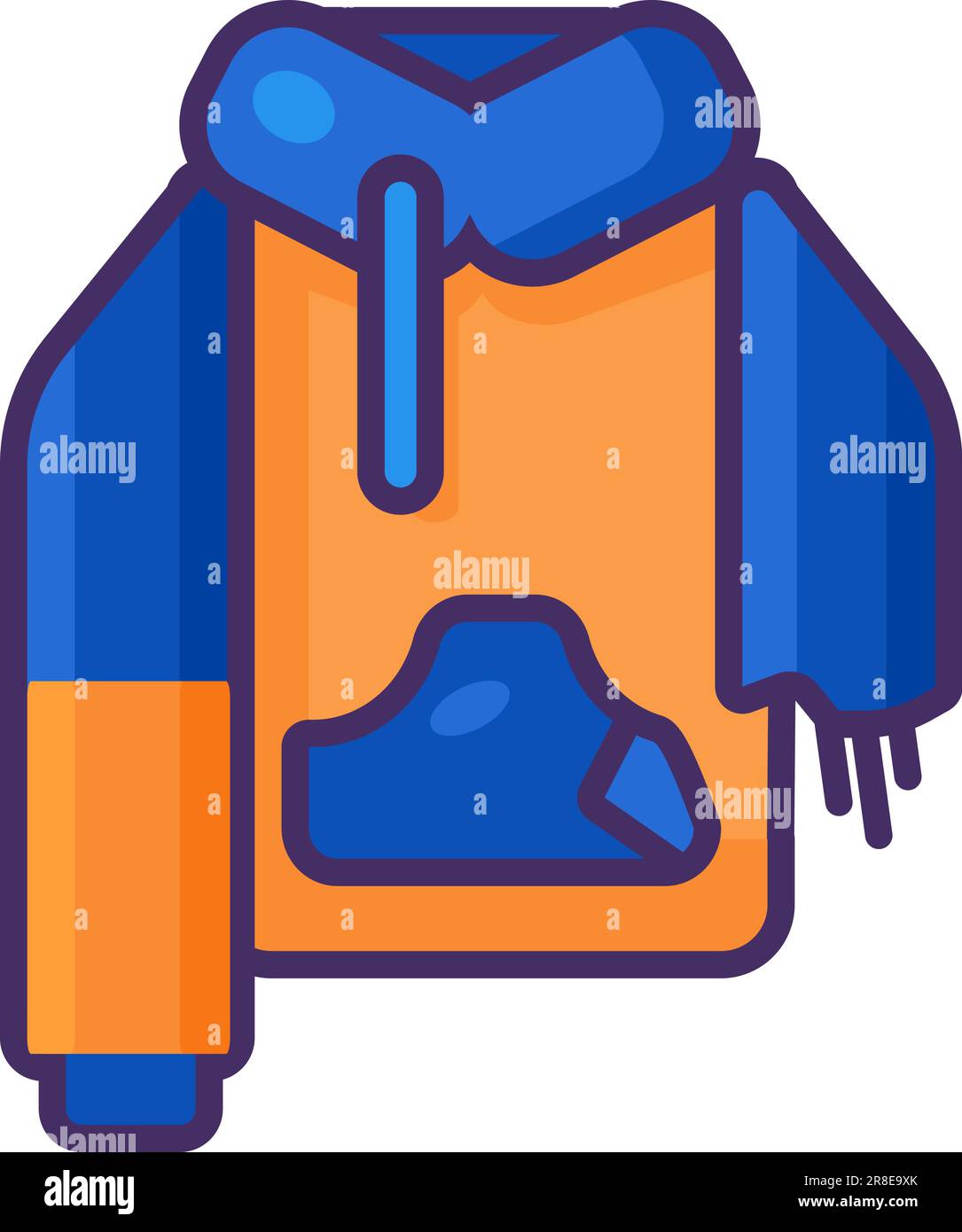 Old worn hoodie with torn sleeve and holey pocket. Items out of use and ...