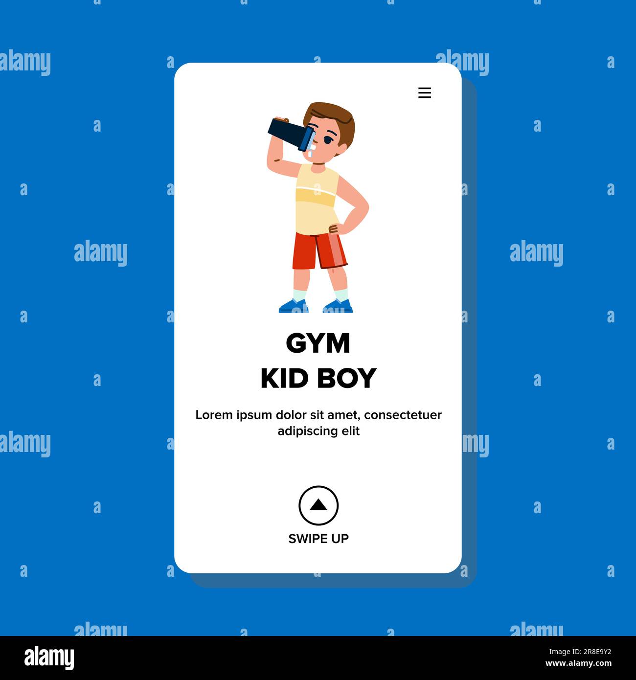 gym kid boy vector Stock Vector Image & Art - Alamy