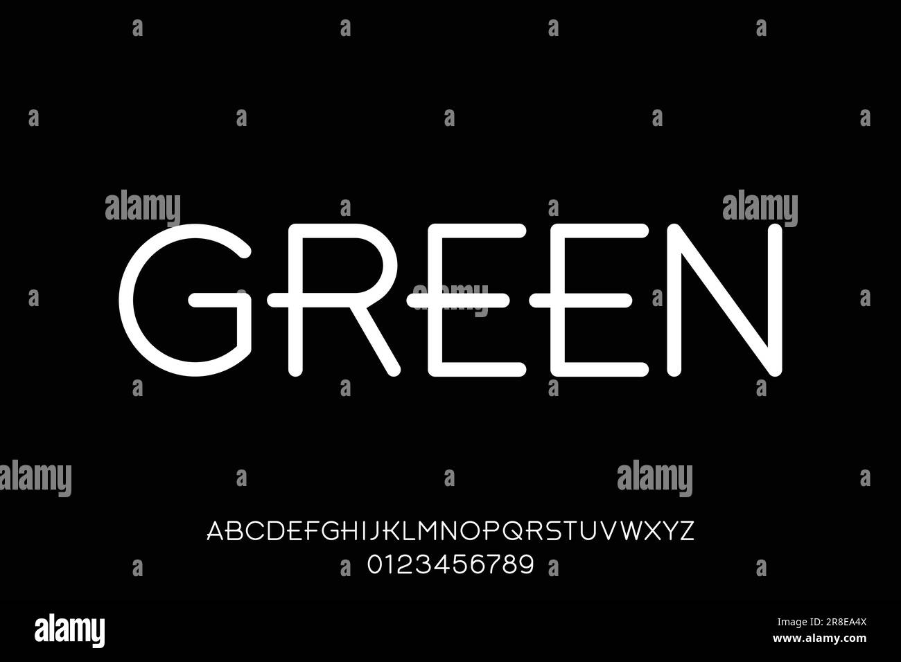 Unique linear friendly display font vector. Creative typeface ...
