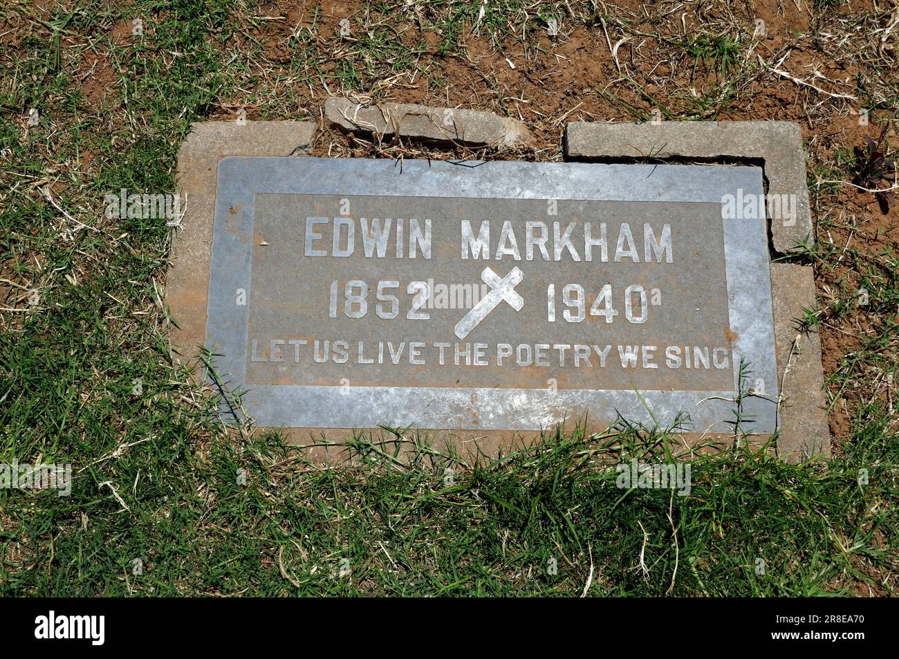 Los Angeles, California, USA 20th June 2023 Poet Edwin Markham Grave at ...