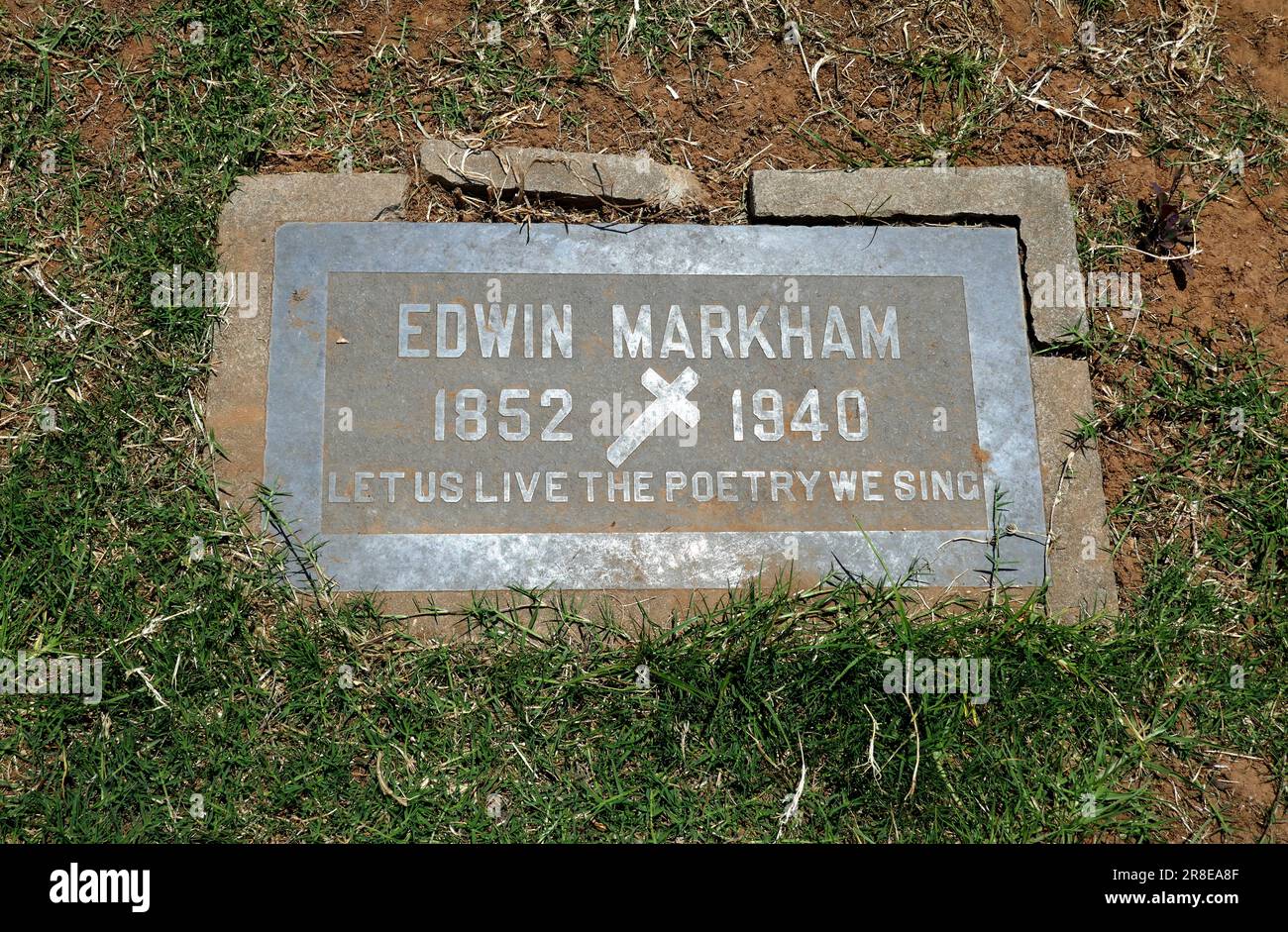 Los Angeles, California, USA 20th June 2023 Poet Edwin Markham Grave at ...