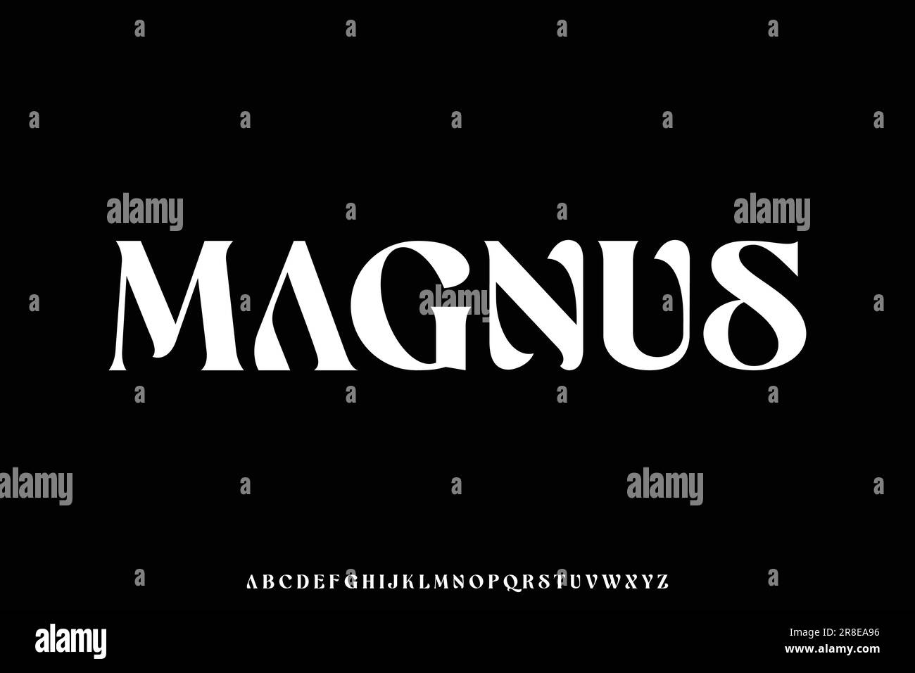 Elegant luxury curved typeface display font vector. Beautiful ...