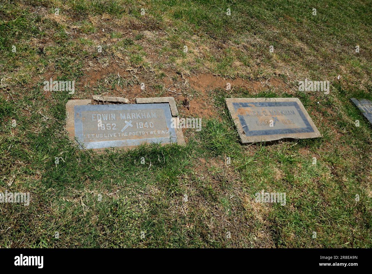 Los Angeles, California, USA 20th June 2023 Poet Edwin Markham Grave at ...