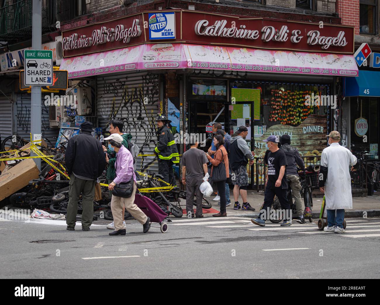 New York City, USA. 20th June, 2023. Firefighters where still at the ...