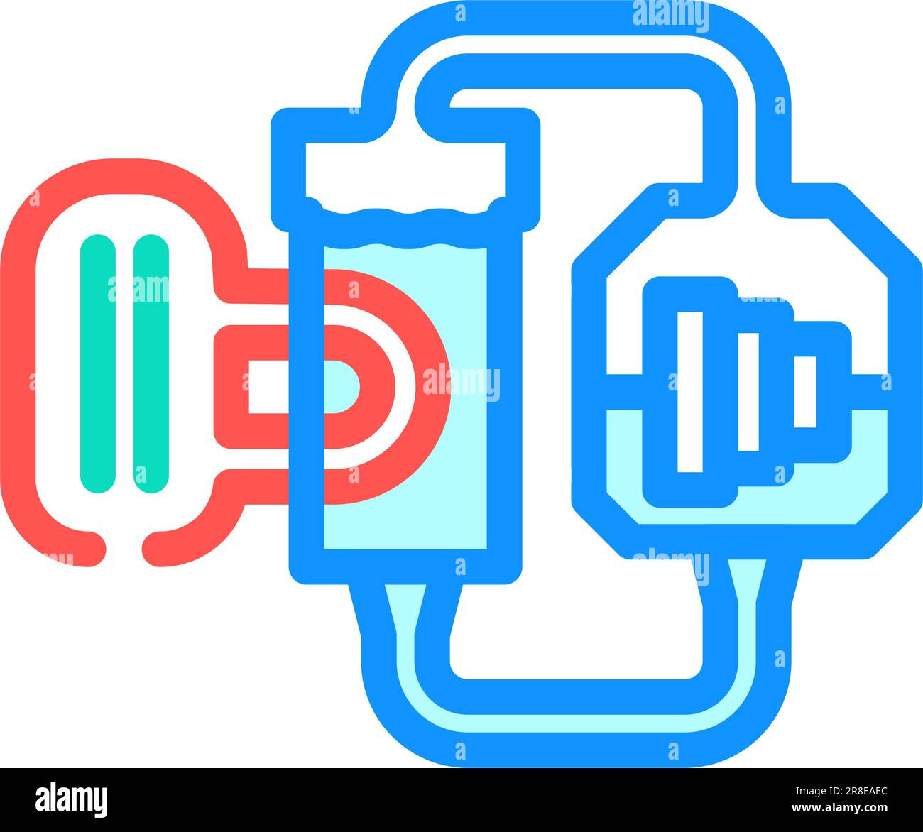 pressurized water reactor nuclear energy color icon vector illustration ...