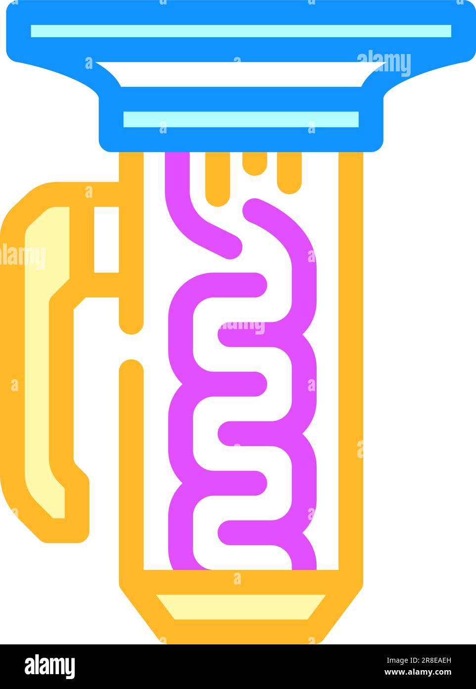 scintillation detector nuclear energy color icon vector illustration ...