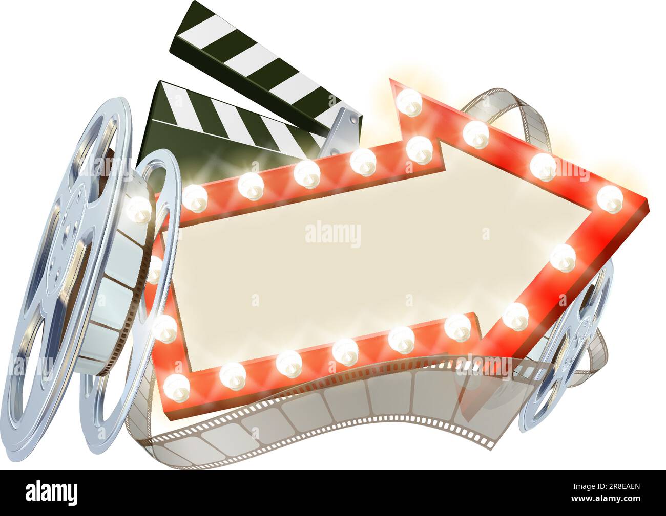 Arrow Sign Film Cinema Frame Movie Concept Stock Vector Image & Art - Alamy