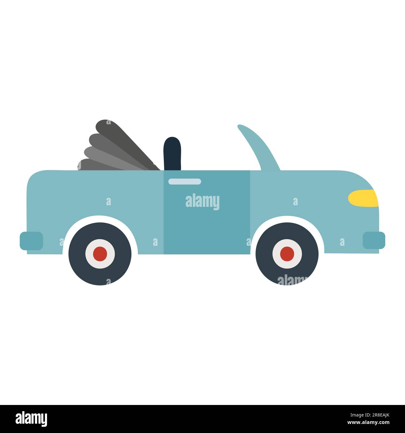 Cartoon car, convertible. Vector illustration on a white background ...