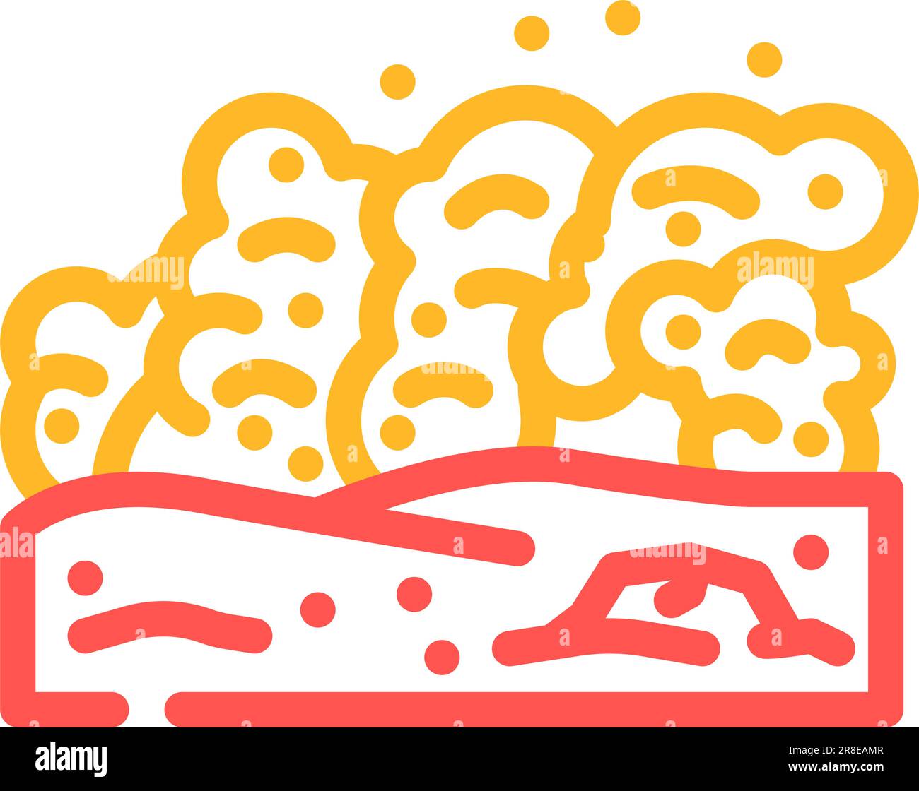 martian dust storm mars planet color icon vector illustration Stock ...