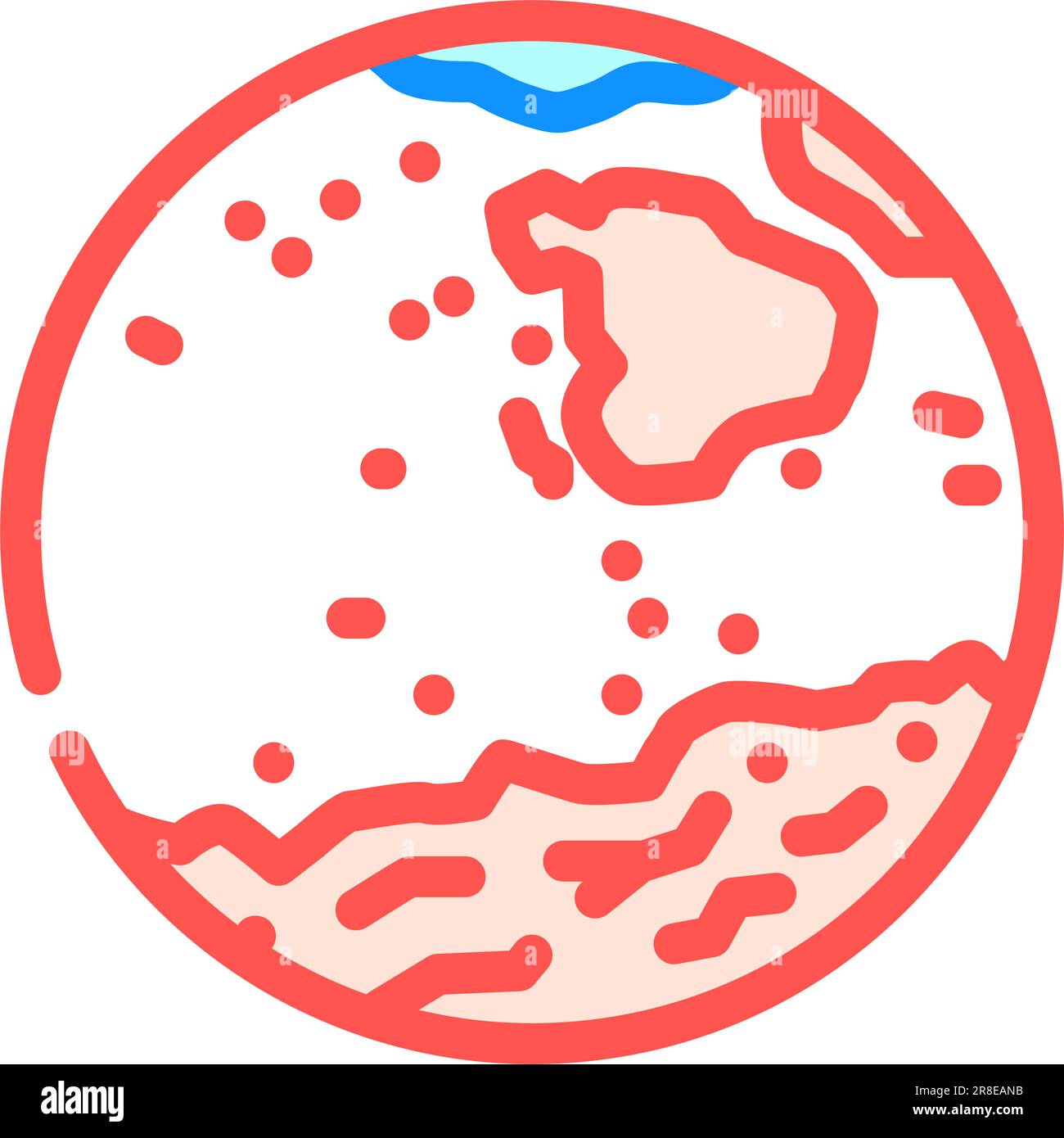 mars globe planet color icon vector illustration Stock Vector Image ...