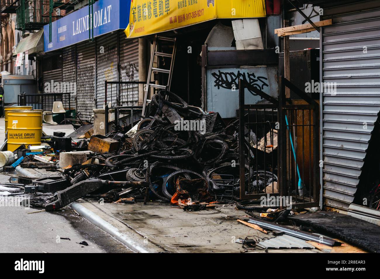 New York City, USA. 20th June, 2023. Firefighters where still at the ...
