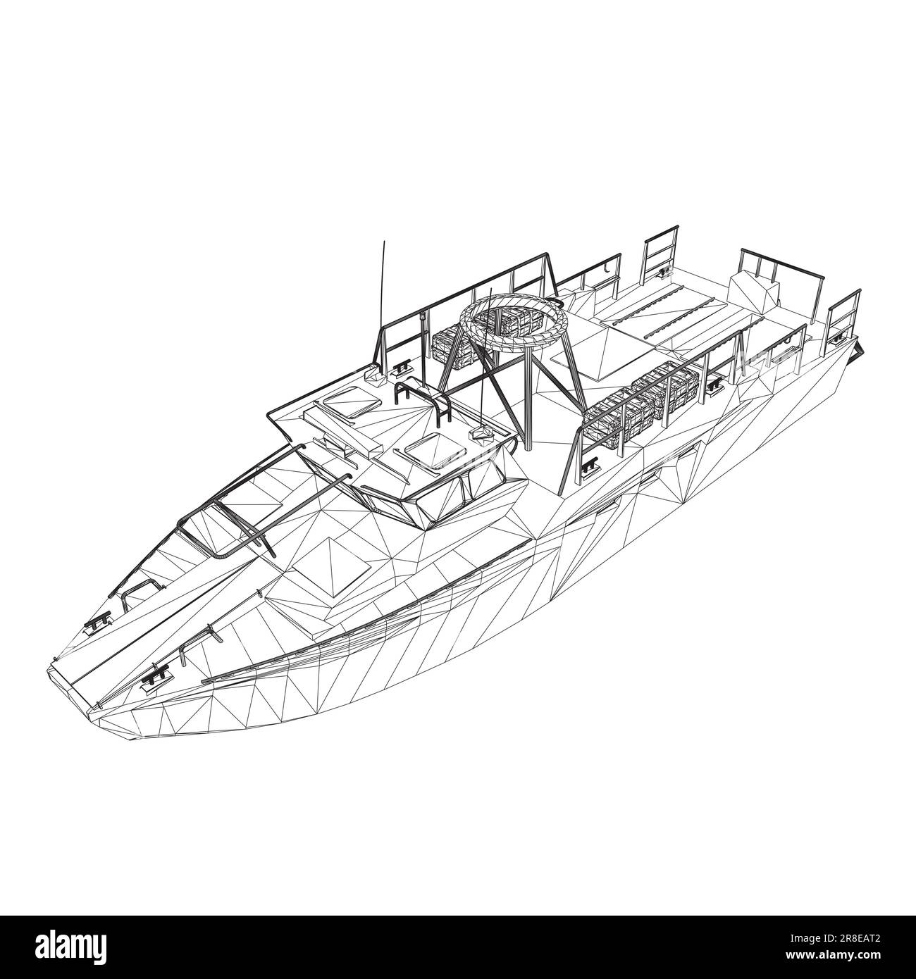 Warship Icon Wireframe Military Ships And Naval Vessels Isolated Vector Images Military Ship