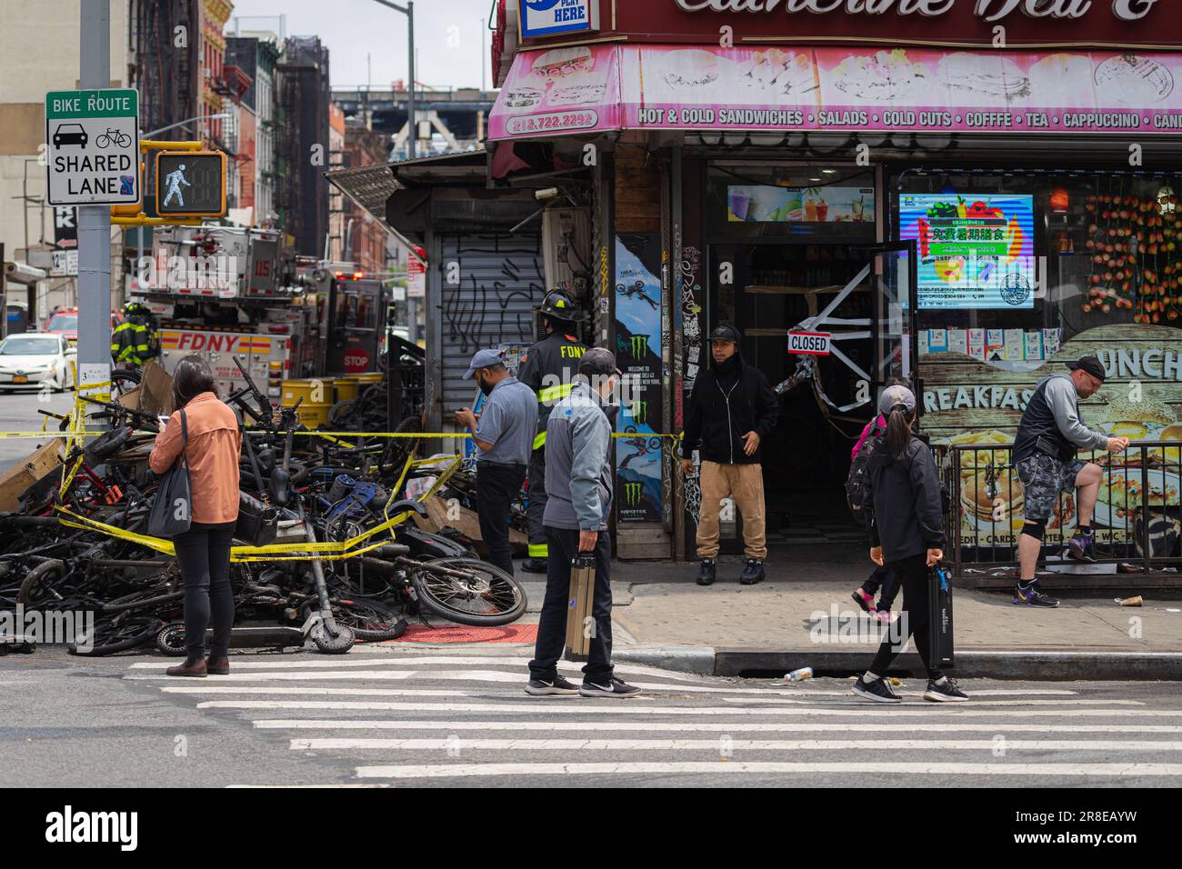 New York City, USA. 20th June, 2023. Firefighters where still at the ...