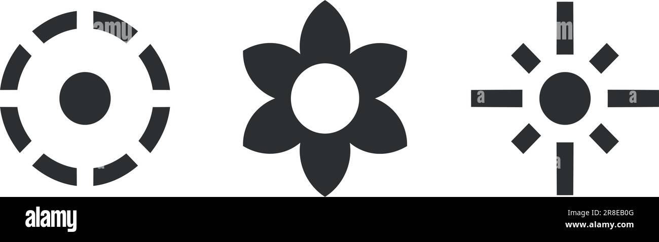 Set Of 3 Icons Image Vector Collection Thin Line Web Icon Outline Isolated Signs Linear