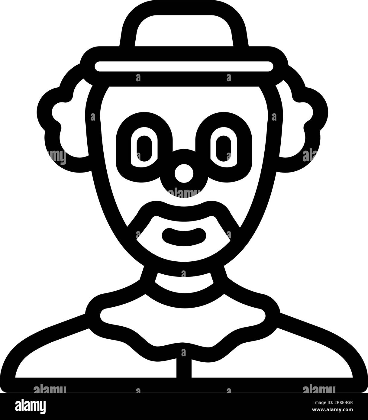 clown carnival vintage show line icon vector illustration Stock Vector ...