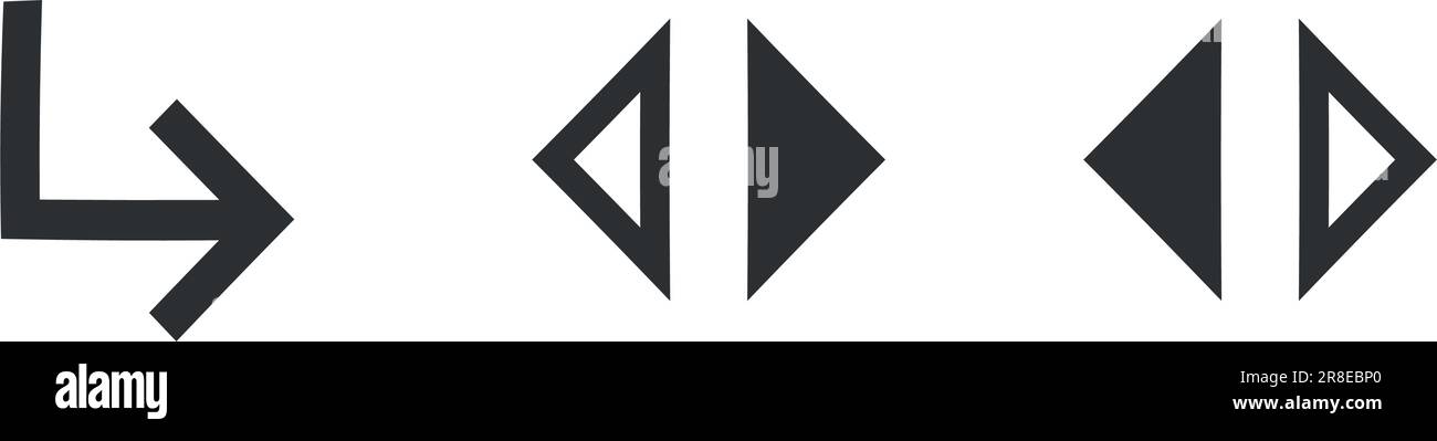 Set of 3 icons Navigation. Line icons collection. Set Quality icon. for ...