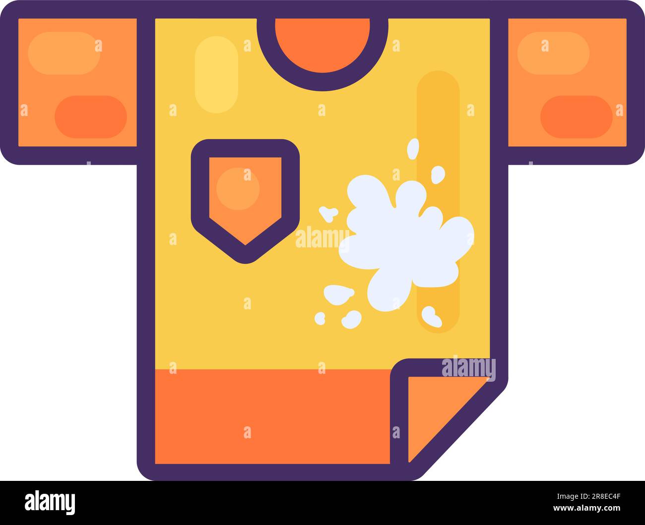 Dirty soiled children t shirt with stains of blots. Items out of use ...