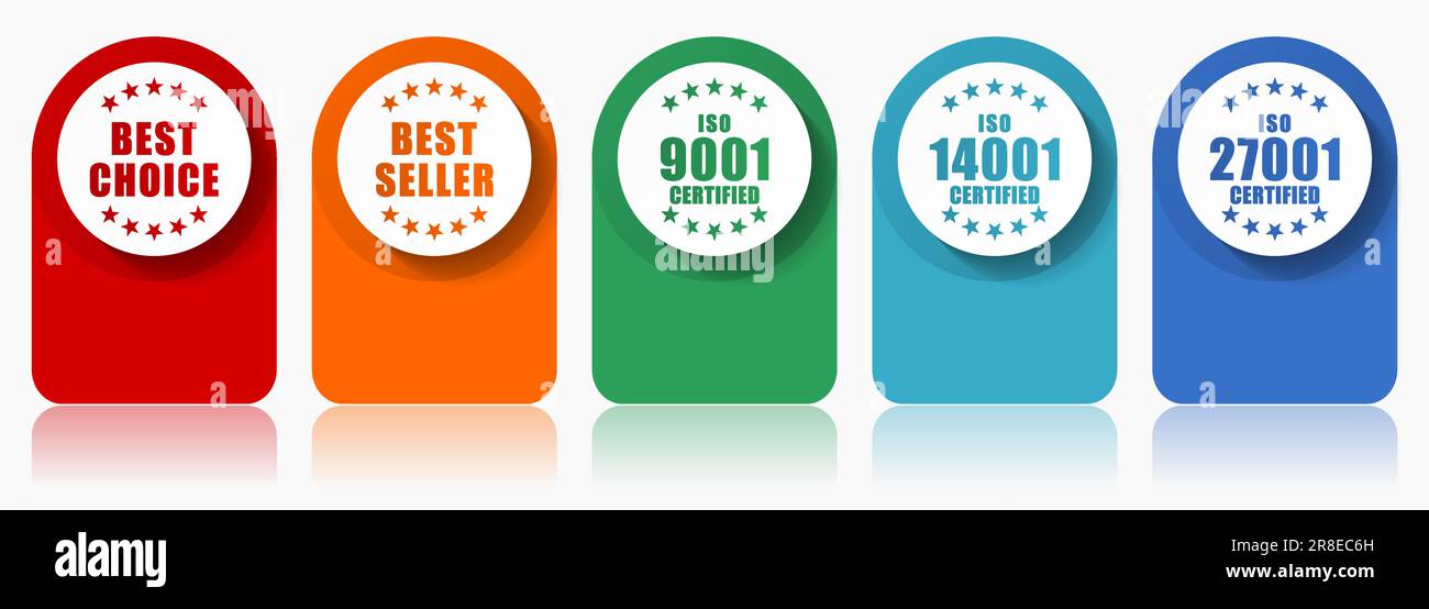 Business icon set, flat design miscellaneous colorful icons such as ...