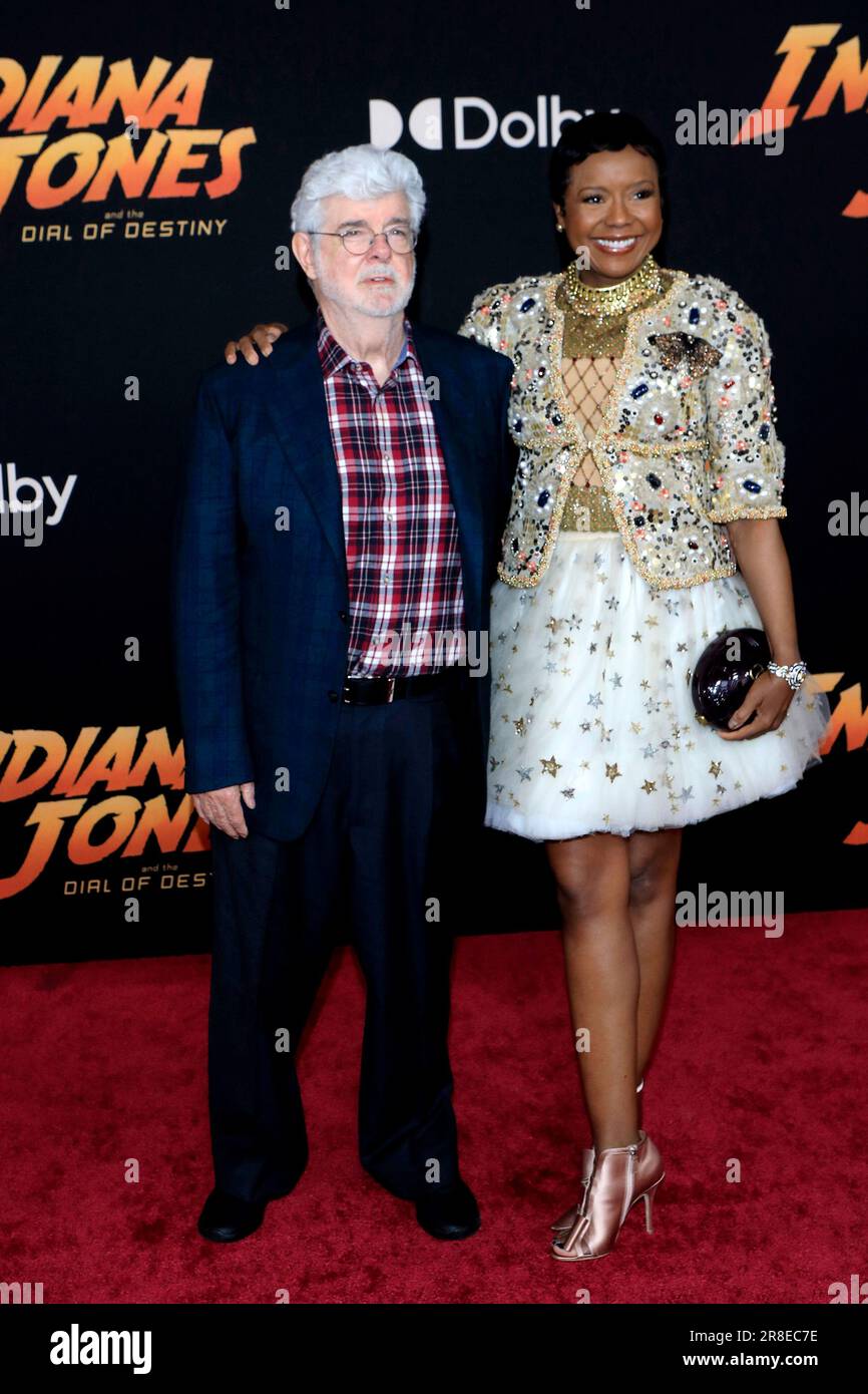 LOS ANGELES - JUN 14: George Lucas, Mellody Hobson at Indiana Jones and ...