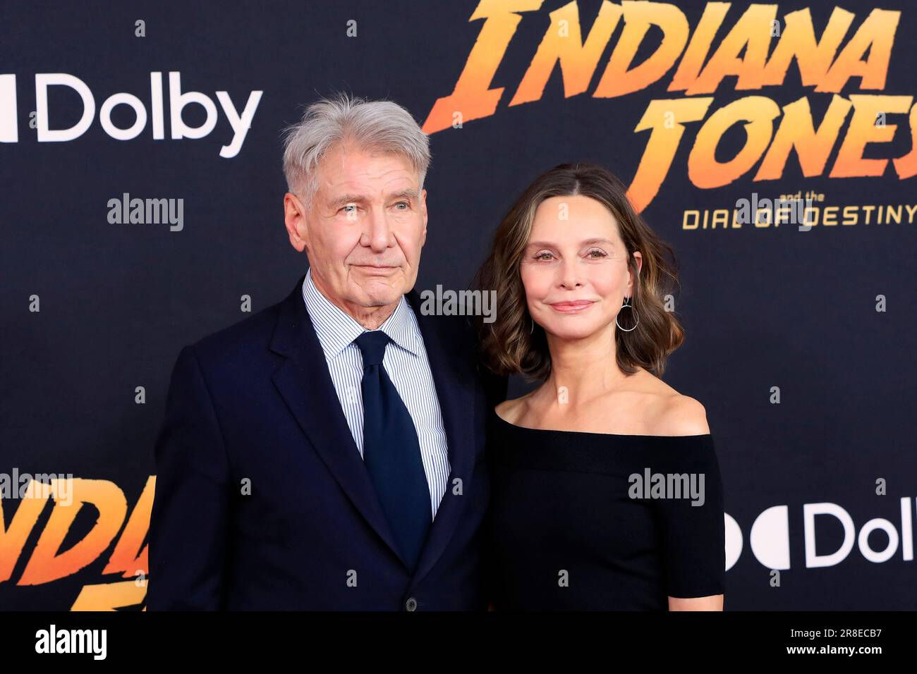 LOS ANGELES - JUN 14: Harrison Ford, Calista Flockhart at Indiana Jones ...