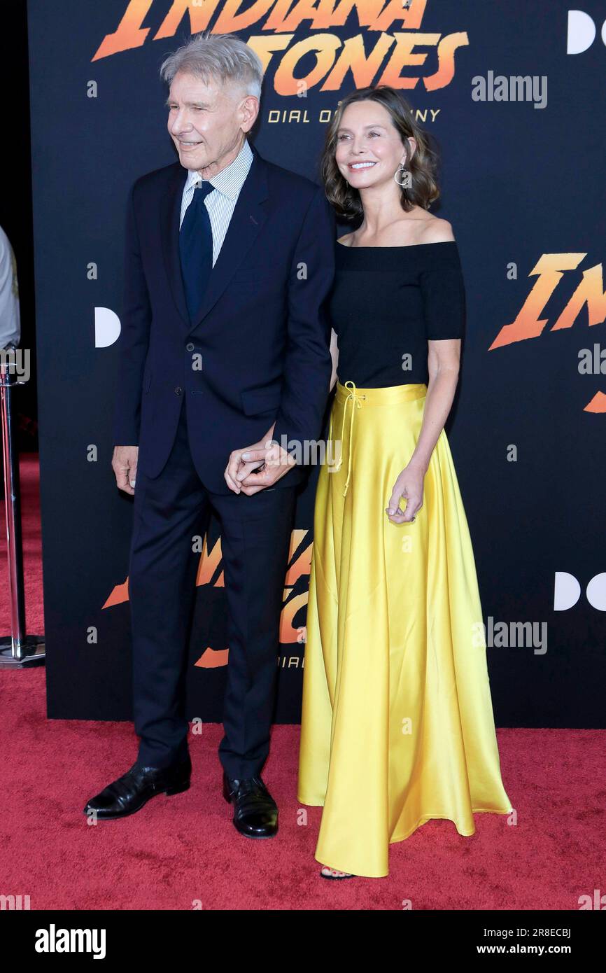 LOS ANGELES - JUN 14: Harrison Ford, Calista Flockhart at Indiana Jones ...
