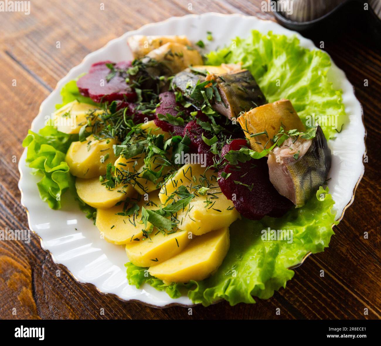 Russian appetizer of smoked mackerel Stock Photo - Alamy