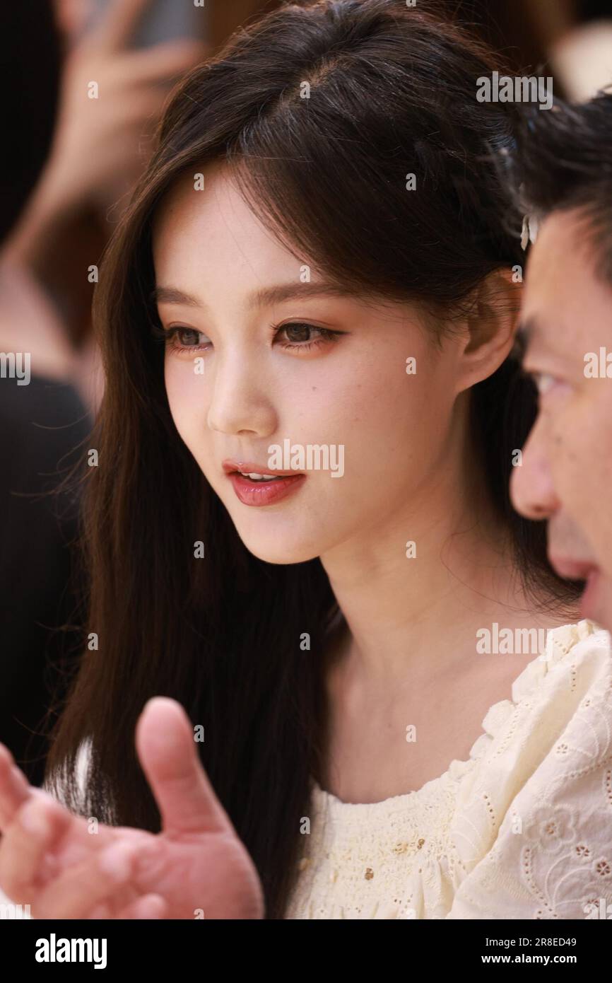 Chinese actress and singer Li Yitong attends activity in Guangzhou City ...