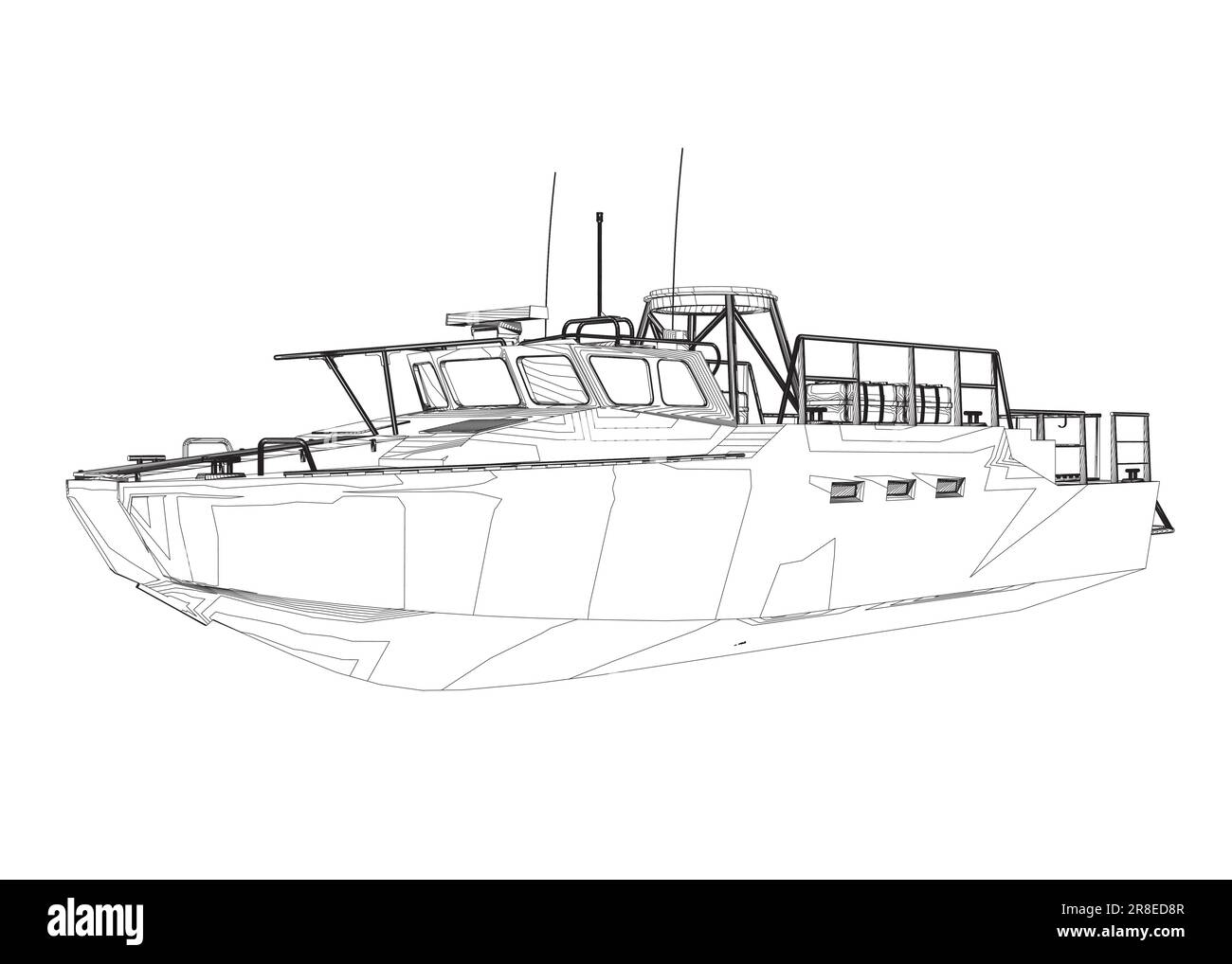 Warship icon outline. Military ships and naval vessels. isolated vector ...