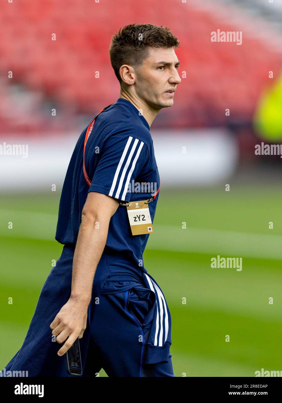 Glasgow, UK. 20th June, 2023. Billy Gilmour of Scotland during the UEFA ...