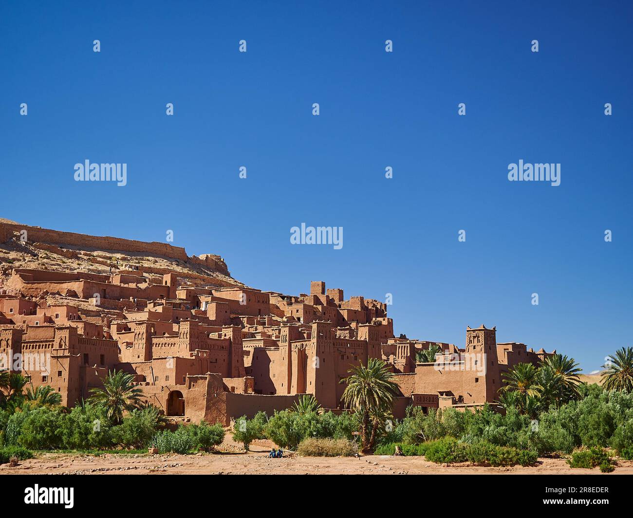 Ksar Ait Ben Haddou, old unesco heritage of a Berber adobe brick ...