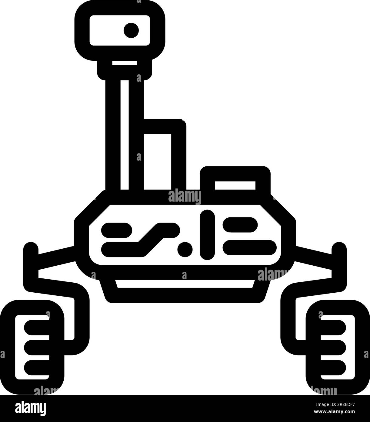 mars rover planet line icon vector illustration Stock Vector Image ...