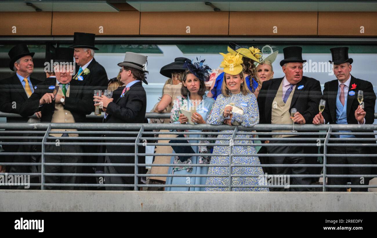 Ascot, Berkshire, UK. 20th June, 2023. Racegoers on day one of Royal ...